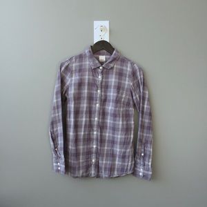 J. Crew Factory | Tops | Jcrew Factory Xs Plaid Flannel Shirt | Poshmark